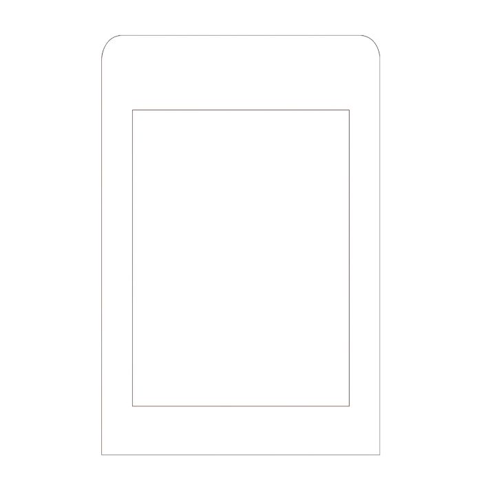 white selfie frame