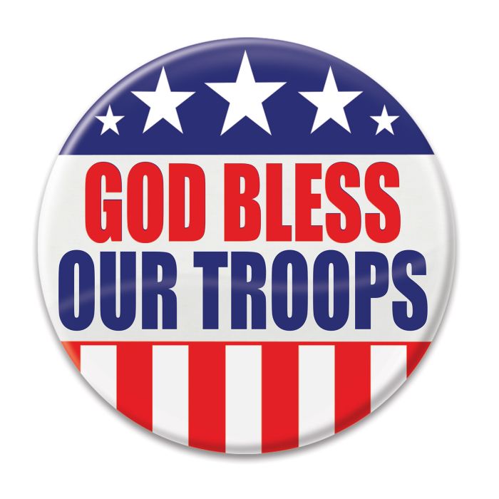 God Bless Our Troops Button God Bless Our Troops Button