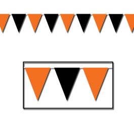 Orange & Black Pennant Banner
