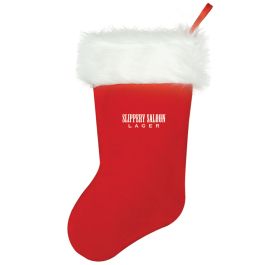 15" Plush Christmas Stocking - Direct Imprint