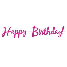 Foil Happy Birthday! Streamer