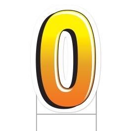 Plastic "0" Yard Sign