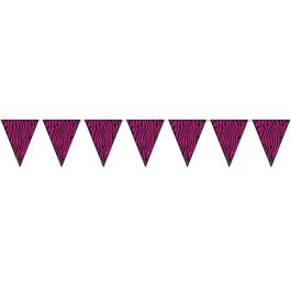 Zebra Print Pennant Banner