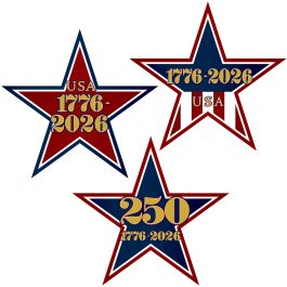 Semiquincentennial Mini Star Cutouts