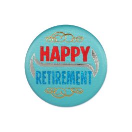 Happy Retirement Satin Button