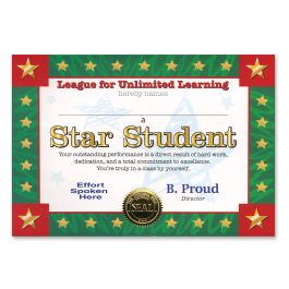 Star Student Certificate