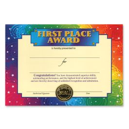 First Place Award Certificate